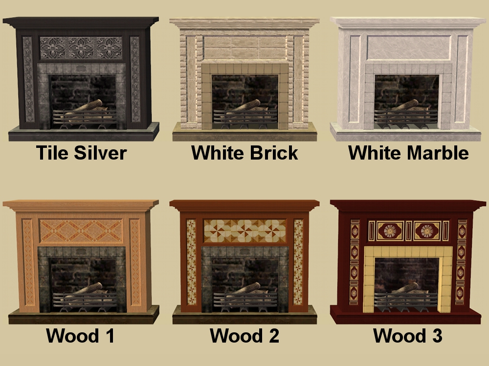 Mod The Sims - CTN's Colonial Fireplace Recolours