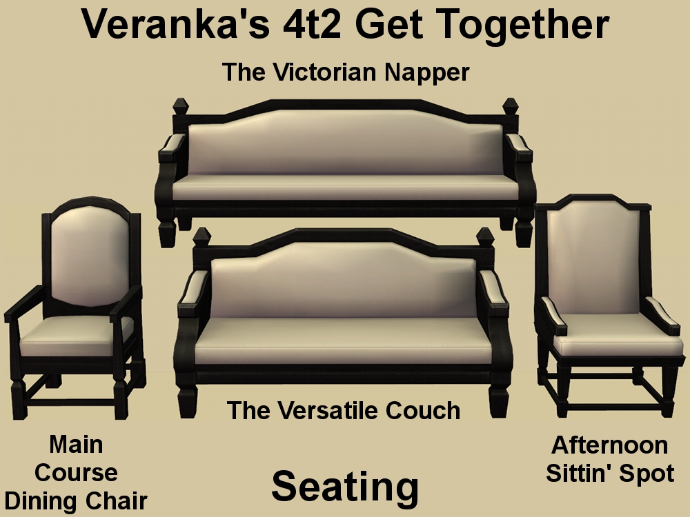 Mod The Sims - Veranka's 4t2 Get Together Seating Recolours
