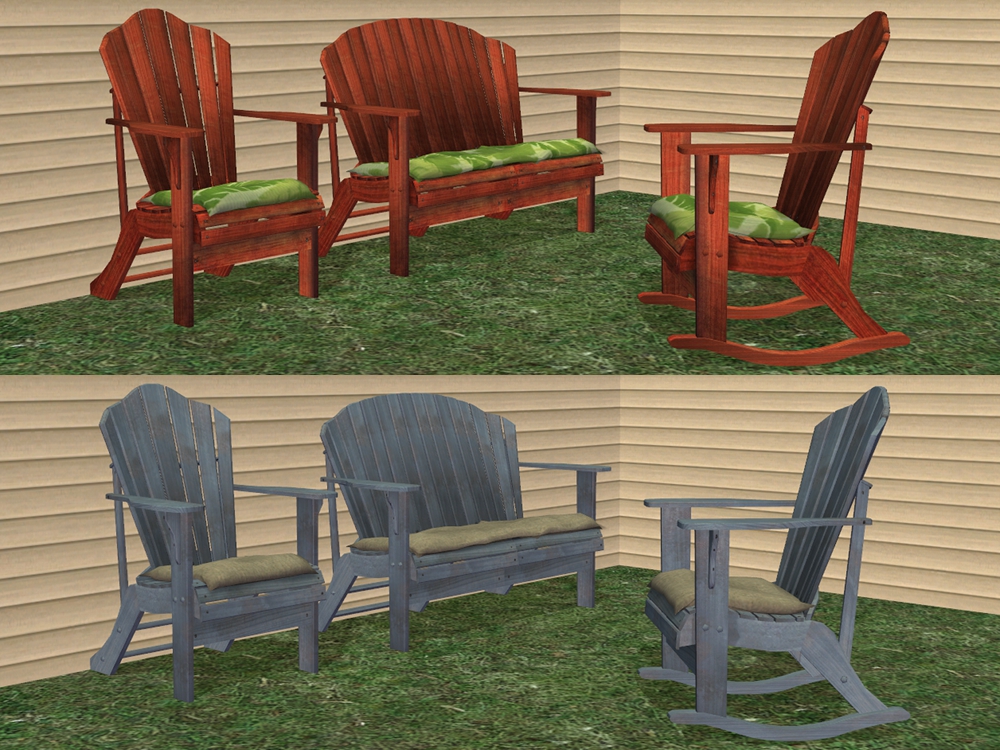 Mod The Sims - Contempto Adirondack Rocking Chair