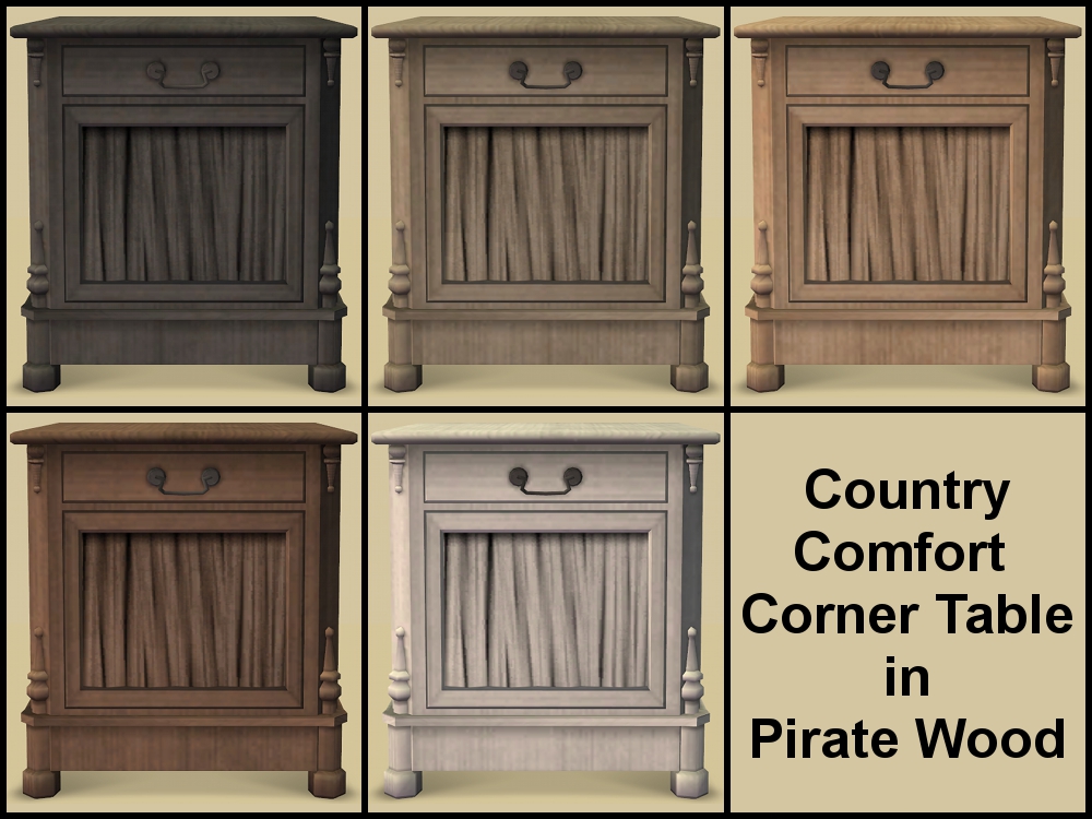 Mod The Sims - Four Quaint Items in Pirate Wood
