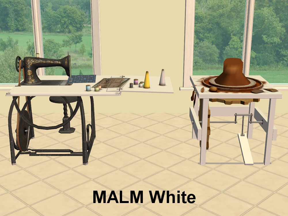 Mod The Sims - FT Sewing Machine and Pottery Wheel Recolours