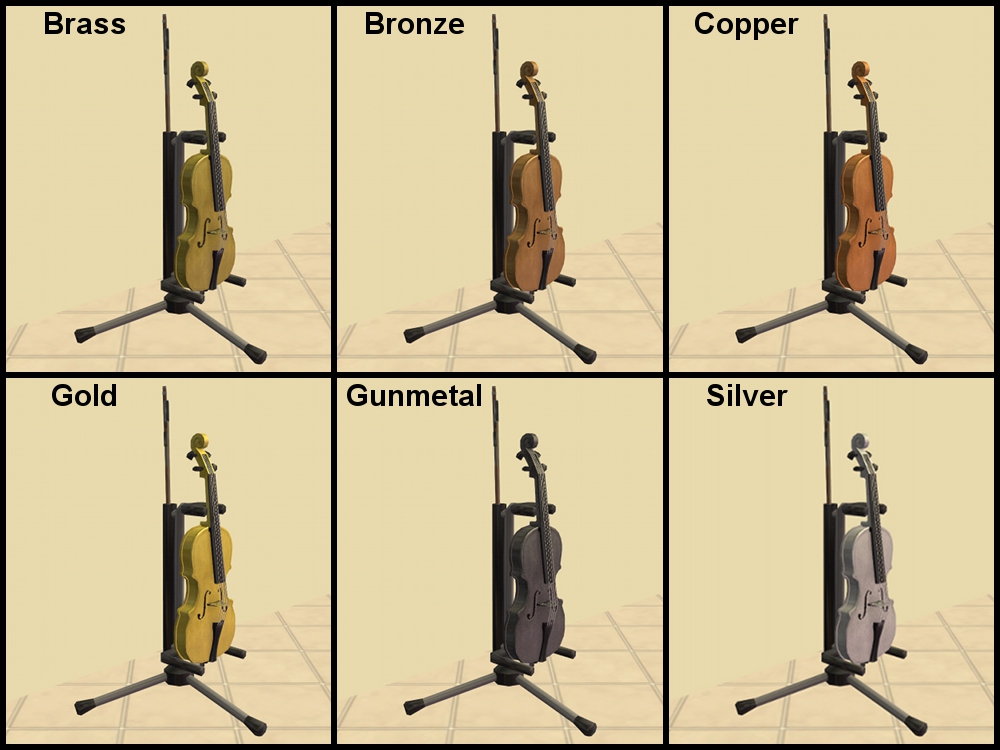 Mod The Sims - FT - Violin in Metal Colours