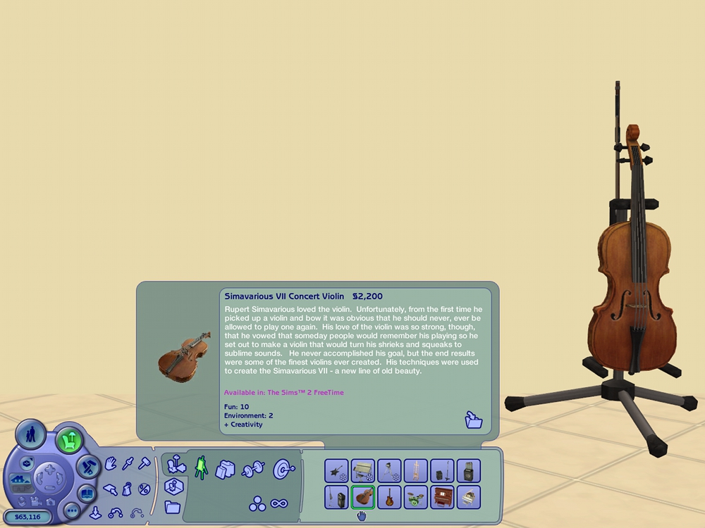 Mod The Sims - FT - Violin in Metal Colours