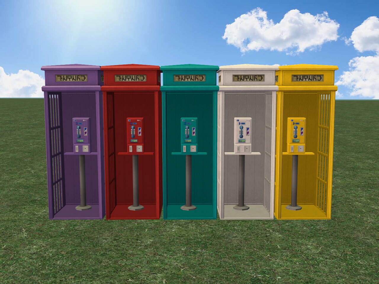 Mod The Sims - Decat's LLAMA Phone Booth Recolour