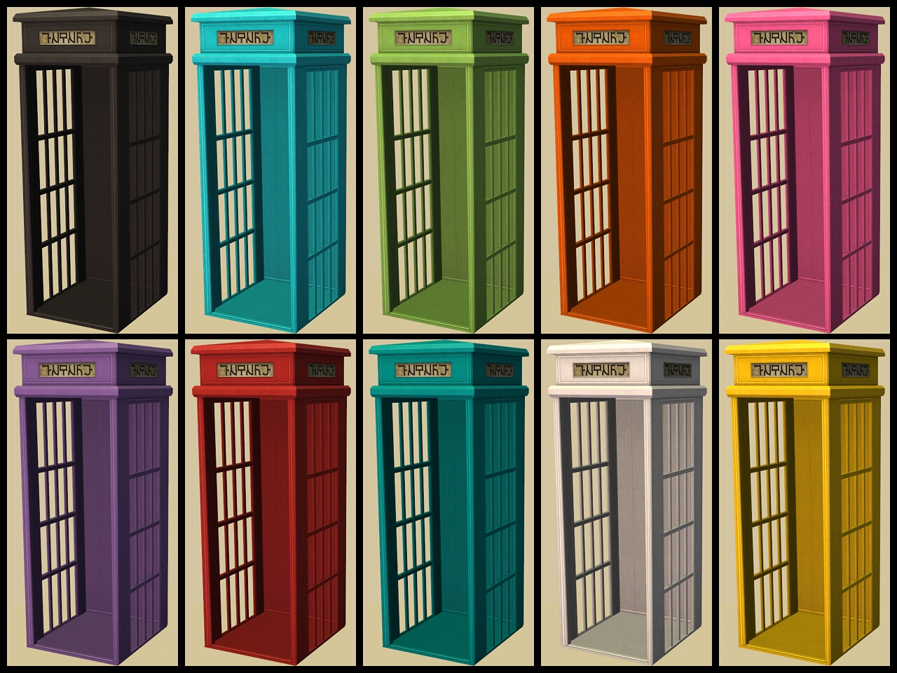 Mod The Sims - Decat's LLAMA Phone Booth Recolour