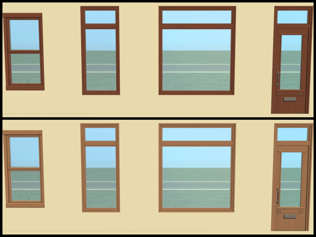 Mod The Sims - Amovitam's 3t2 Uni Storefront Windows and Door Recolours