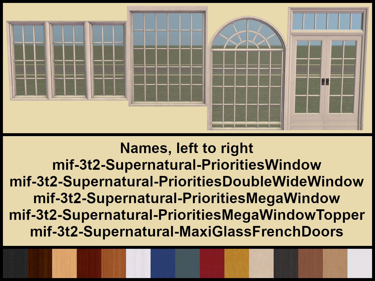 Mod The Sims - mistyfluff's 3t2 Supernatural Priorities Windows & Door ...