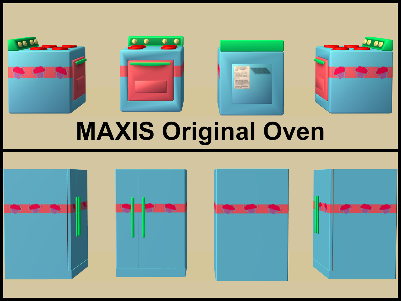 Mod The Sims - Rip Co Little Baker Oven Recolours