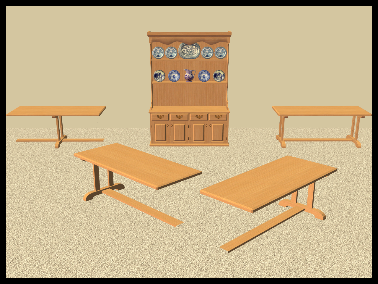 Mod The Sims - Gromit's Table and Dresser Recolours