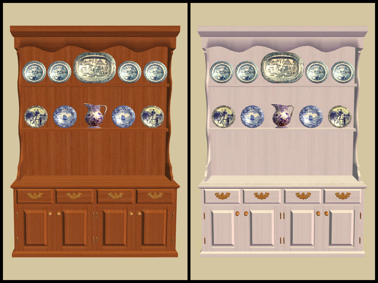 Mod The Sims - Gromit's Table and Dresser Recolours