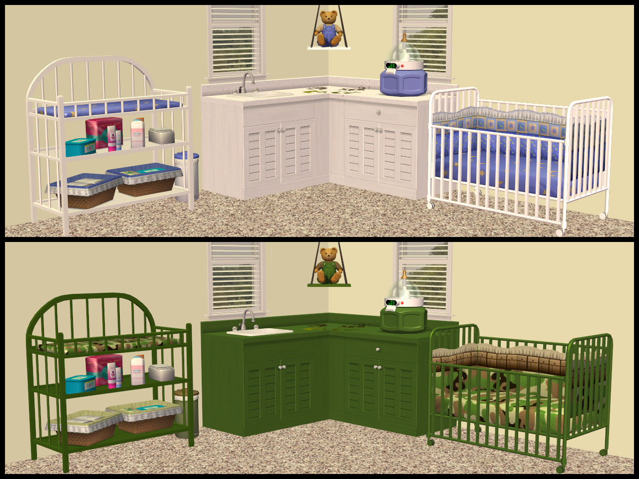Mod The Sims - Two Counters in Nursery Colours