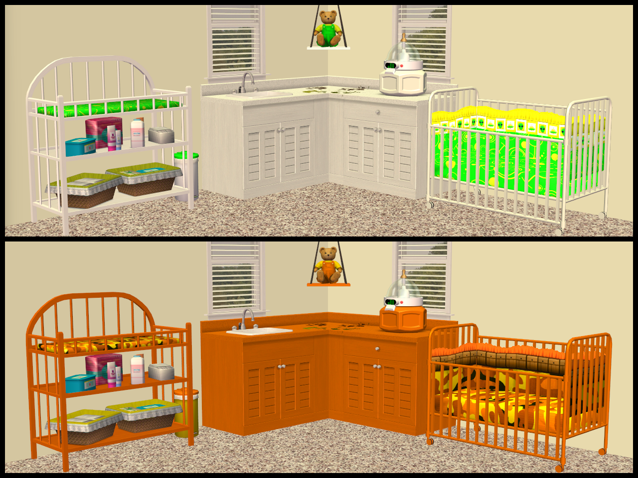 Mod The Sims - Two Counters in Nursery Colours