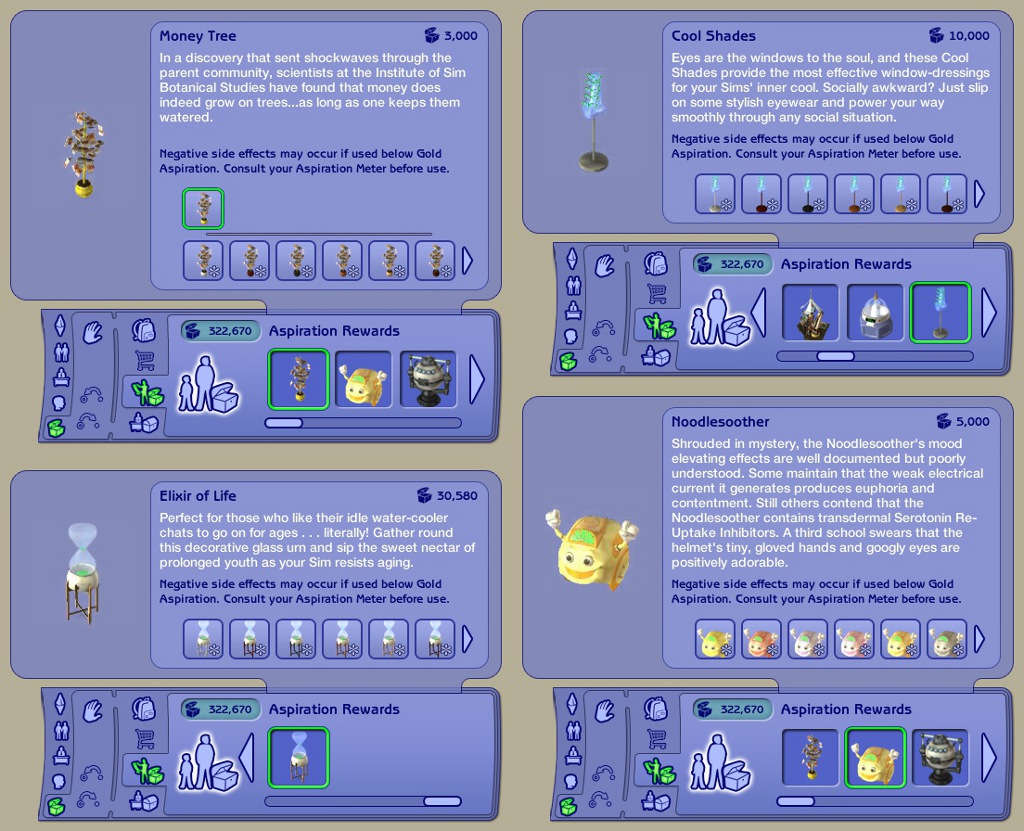 Mod The Sims - Aspiration Reward Recolours