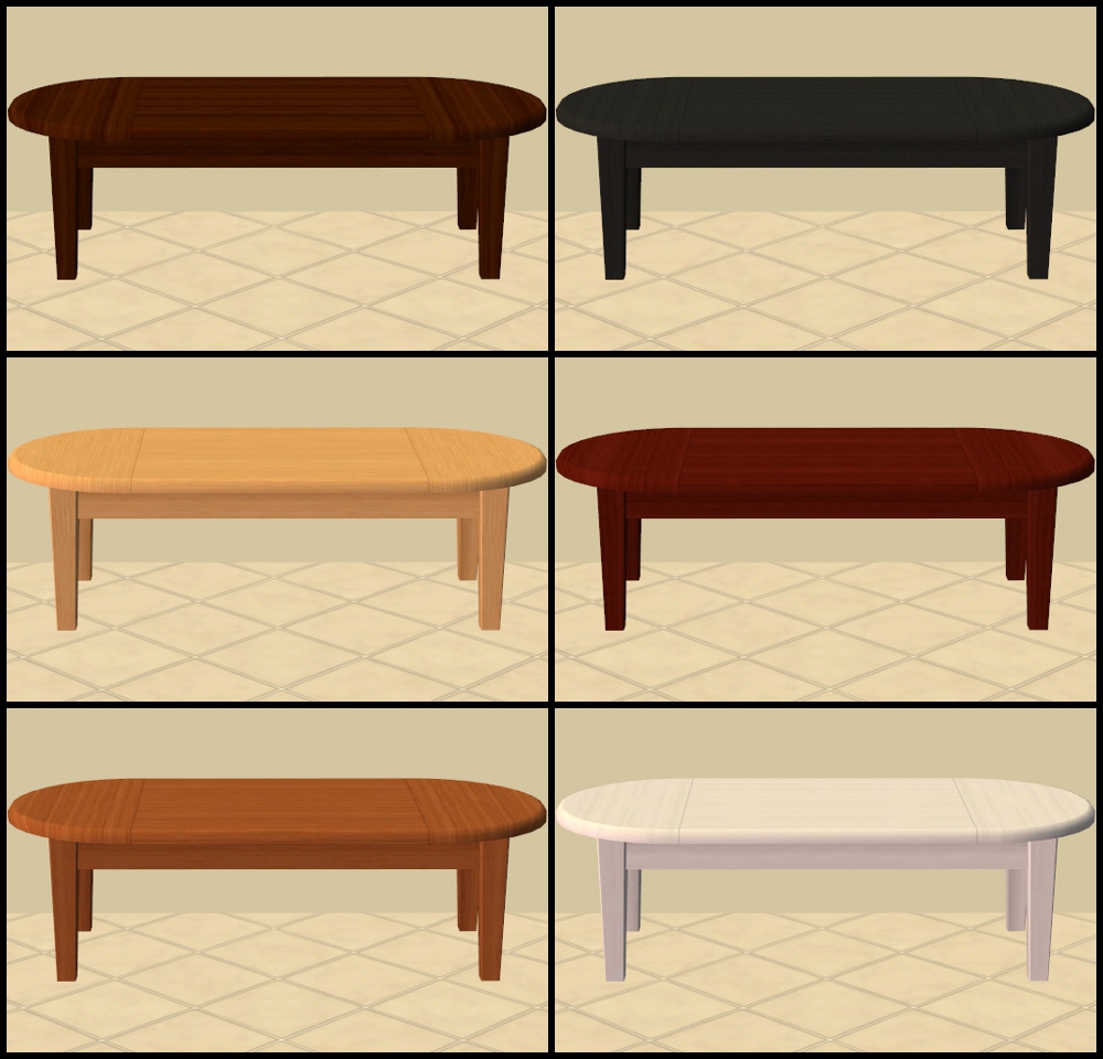 Mod The Sims - Base Game Coffee Tables Recoloured - Part 1