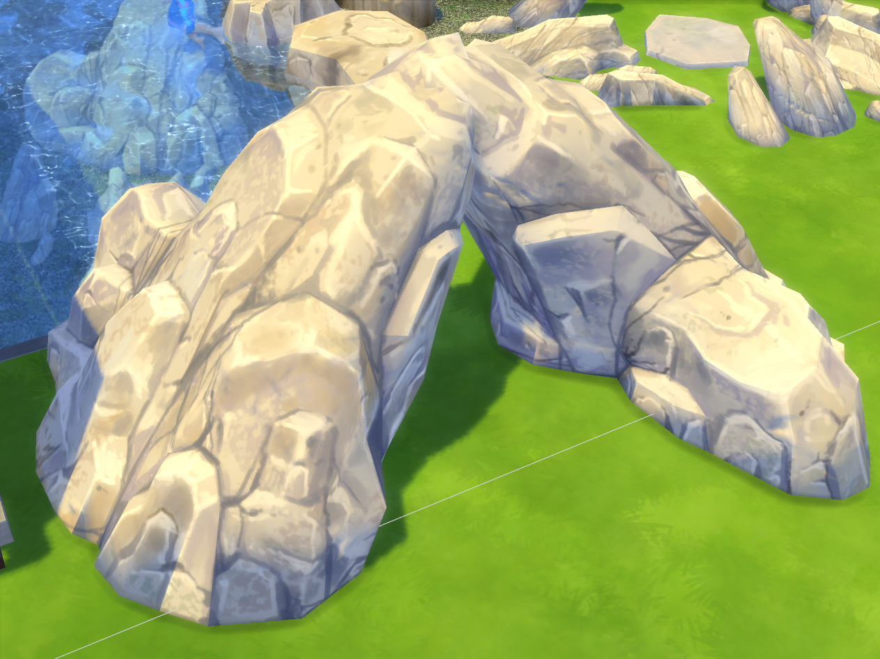 Mod The Sims - Rocks go through - Maxis mesh edit
