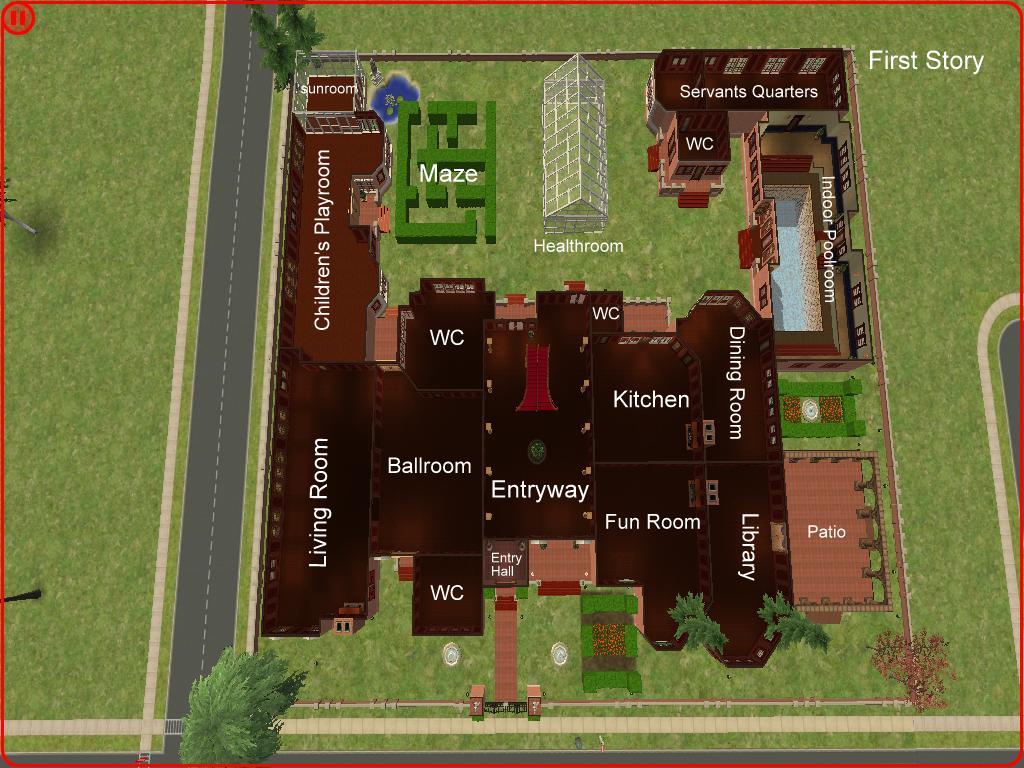 Mod The Sims - Rose Red by Kerri- A Mansion of Luxury ! No Custom Content