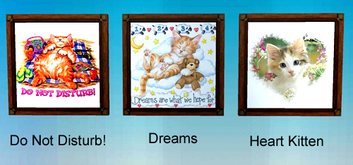 Mod The Sims - Cute Kitten Paintings