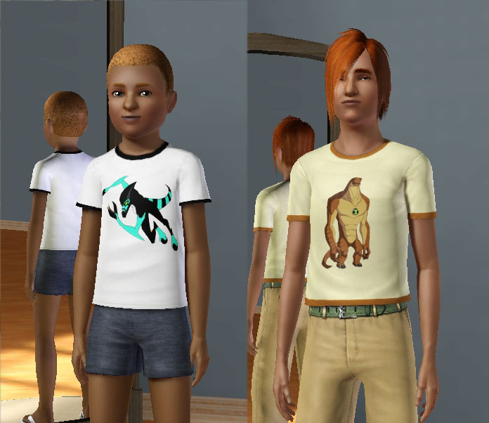 Mod The Sims - Ben10 t-shirts for children and teen’s
