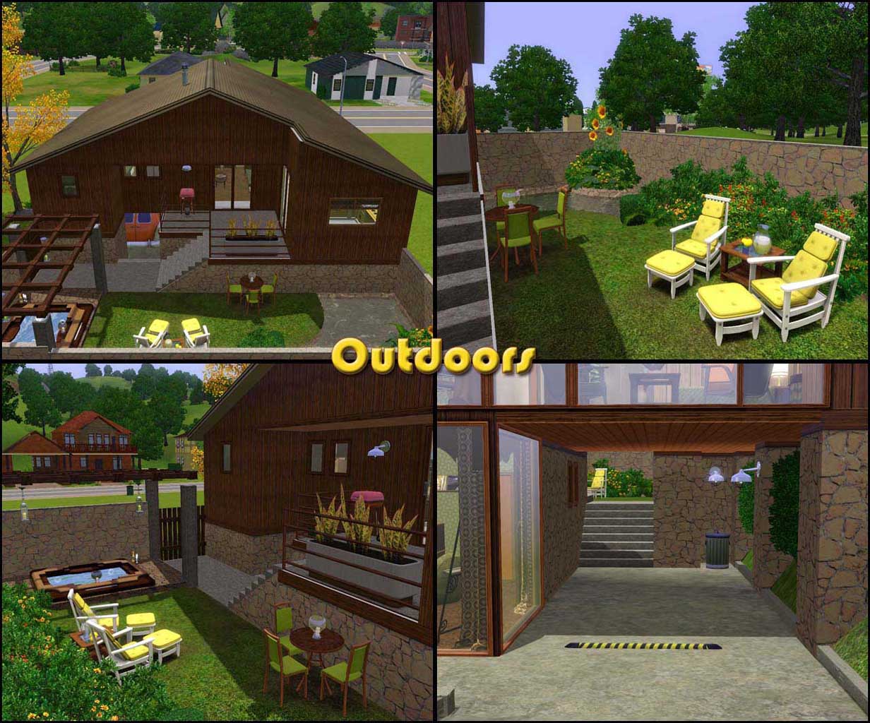 Mod The Sims - Retro Realty - '70s Modern Family Home