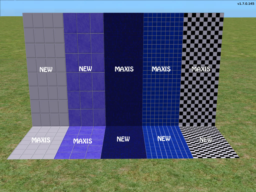 Mod The Sims - 3 Floors and 2 Walls matching Maxis tiles