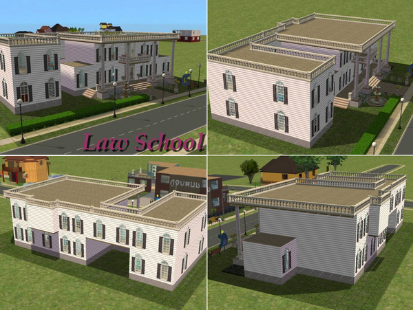 Mod The Sims - Law and Hight School Lots