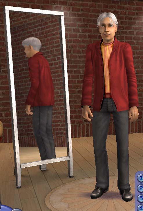Mod The Sims - Jeans/jacket/sweater for elder men
