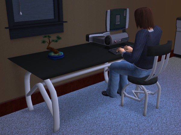 Mod The Sims - Modern Metal Dining 2 Piece Set