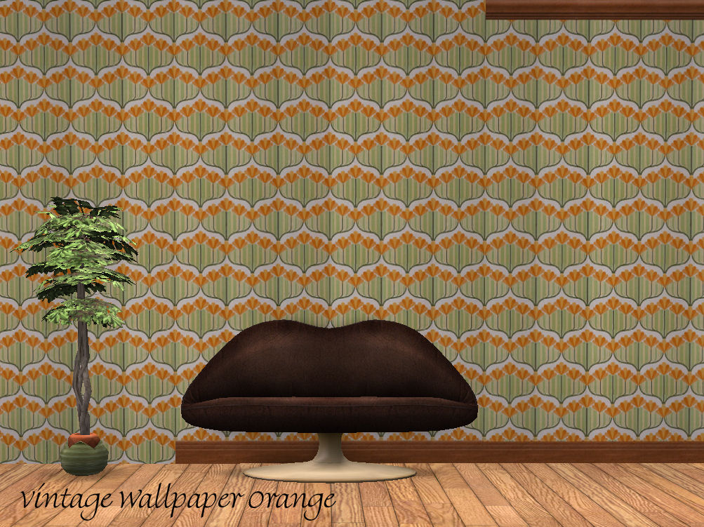 Mod The Sims - Vintage wallpaper set