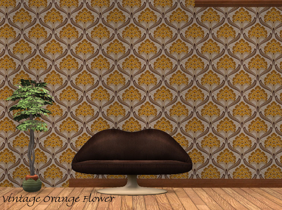 Mod The Sims - Vintage wallpaper set