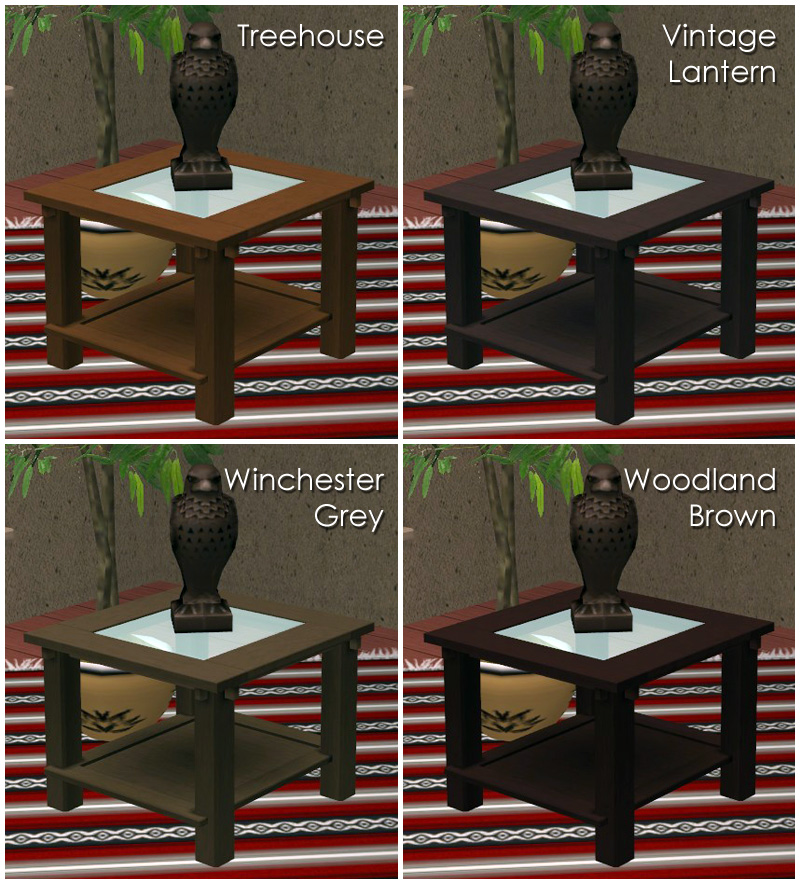 Mod The Sims - 3 Base Game Coffee Table Recolors