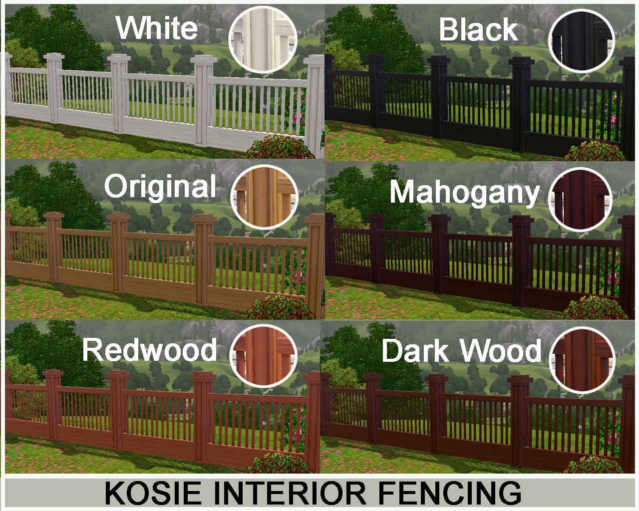 Mod The Sims - 2 hidden fences for the fence category - "Good Fence ...