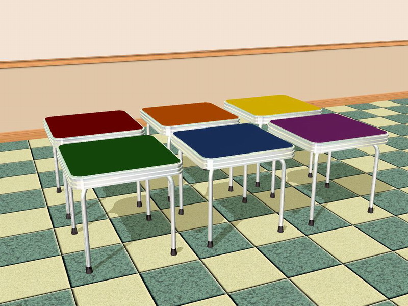 Mod The Sims - A rainbow of 'NuMica Allinall Card Table' Recolors