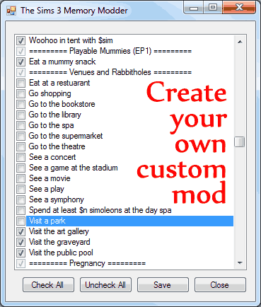 Mod The Sims - No (or fewer) automatic memories (with custom tool to ...