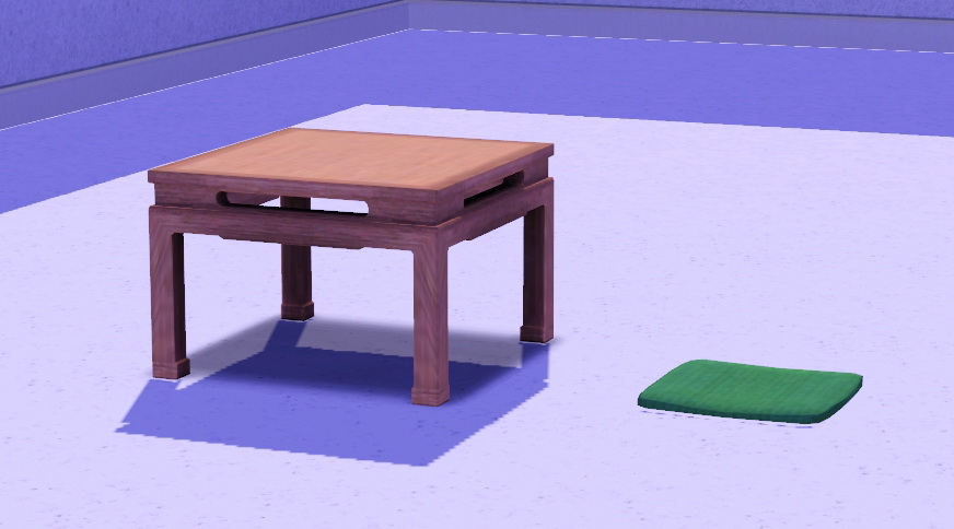 Mod The Sims - Japanese Low Dining Table (TS2 Bon Voyage)