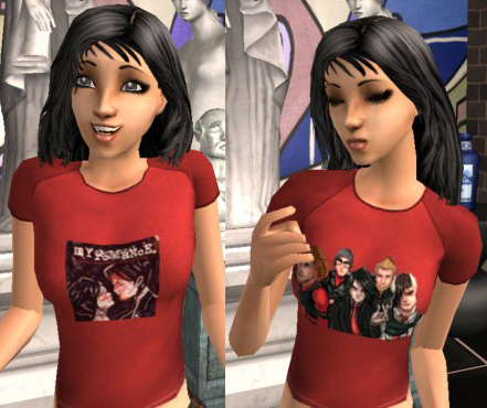 Mod The Sims - Requested "My Chemical Romance" Shirts