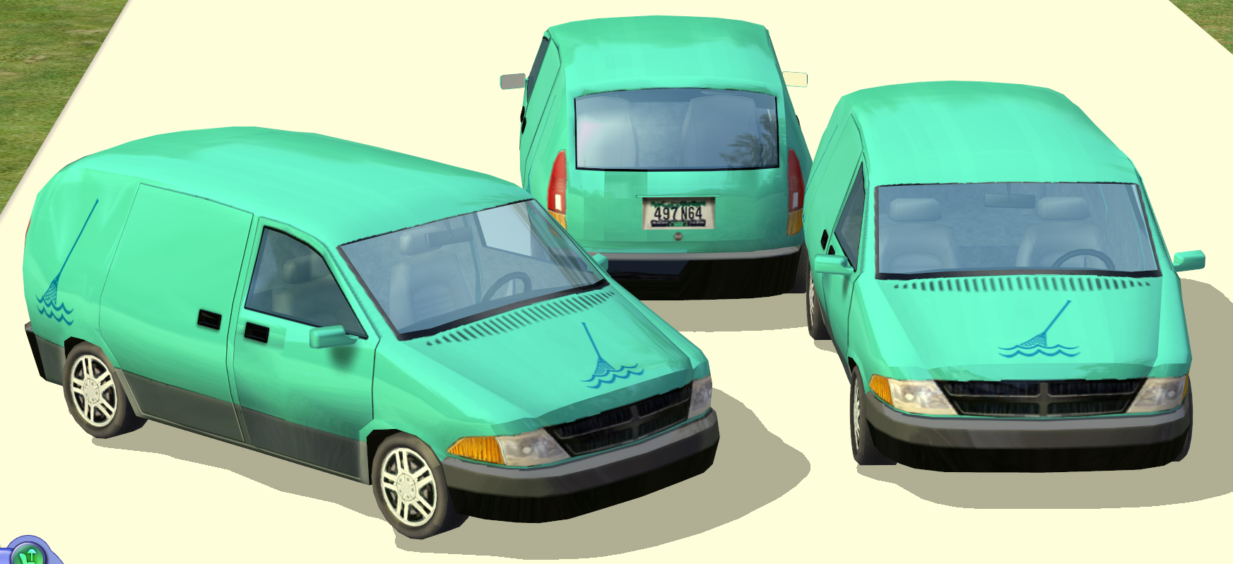 Mod The Sims - Profession Vans - recolours of Fresh-Prince's Maid Van