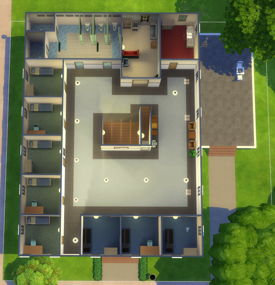 Mod The Sims - Sim State Dormitory, a TS2 conversion (No CC)