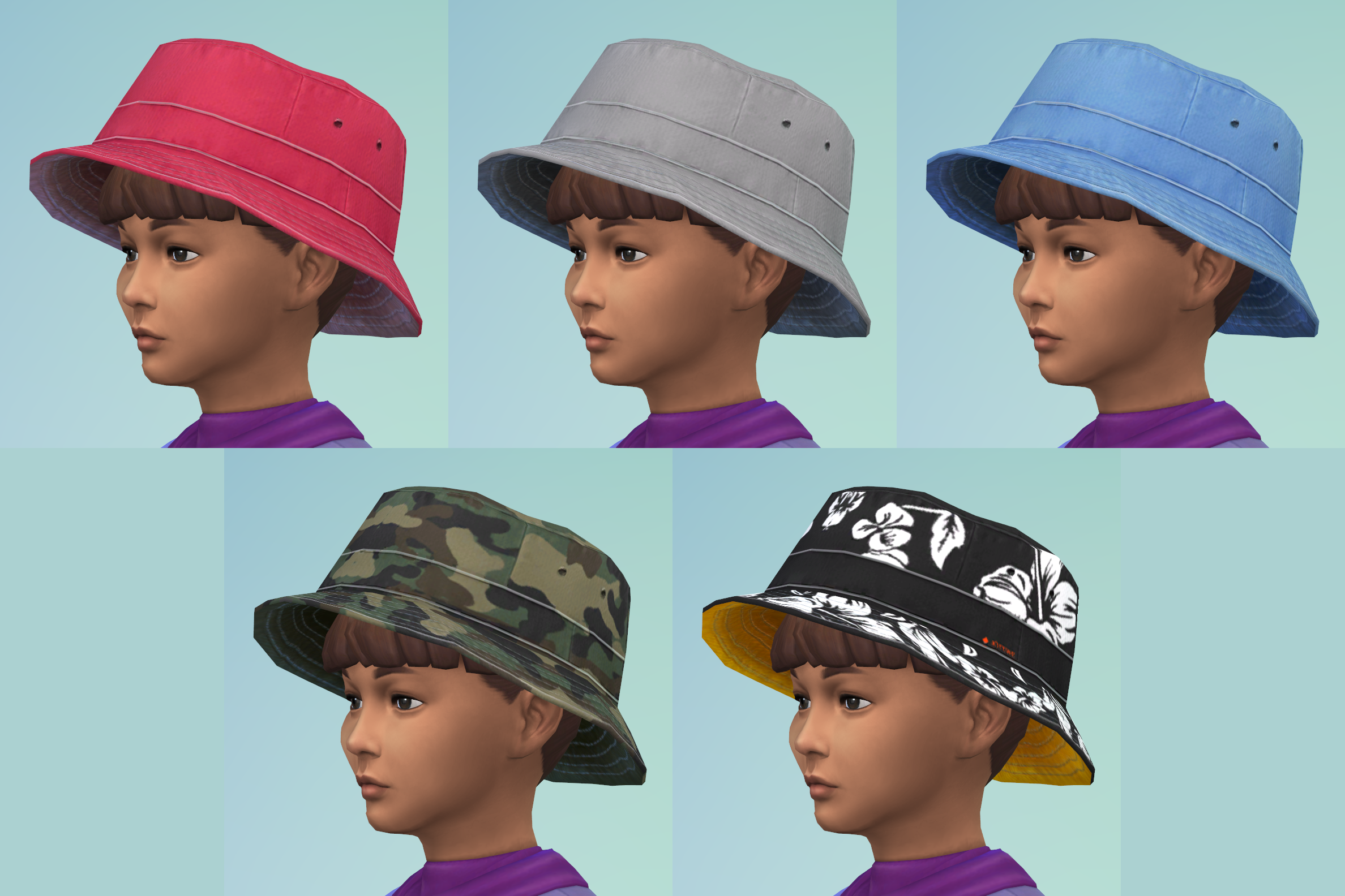 Mod The Sims - TS2 to TS4 Bucket Hat for Toddler and Up