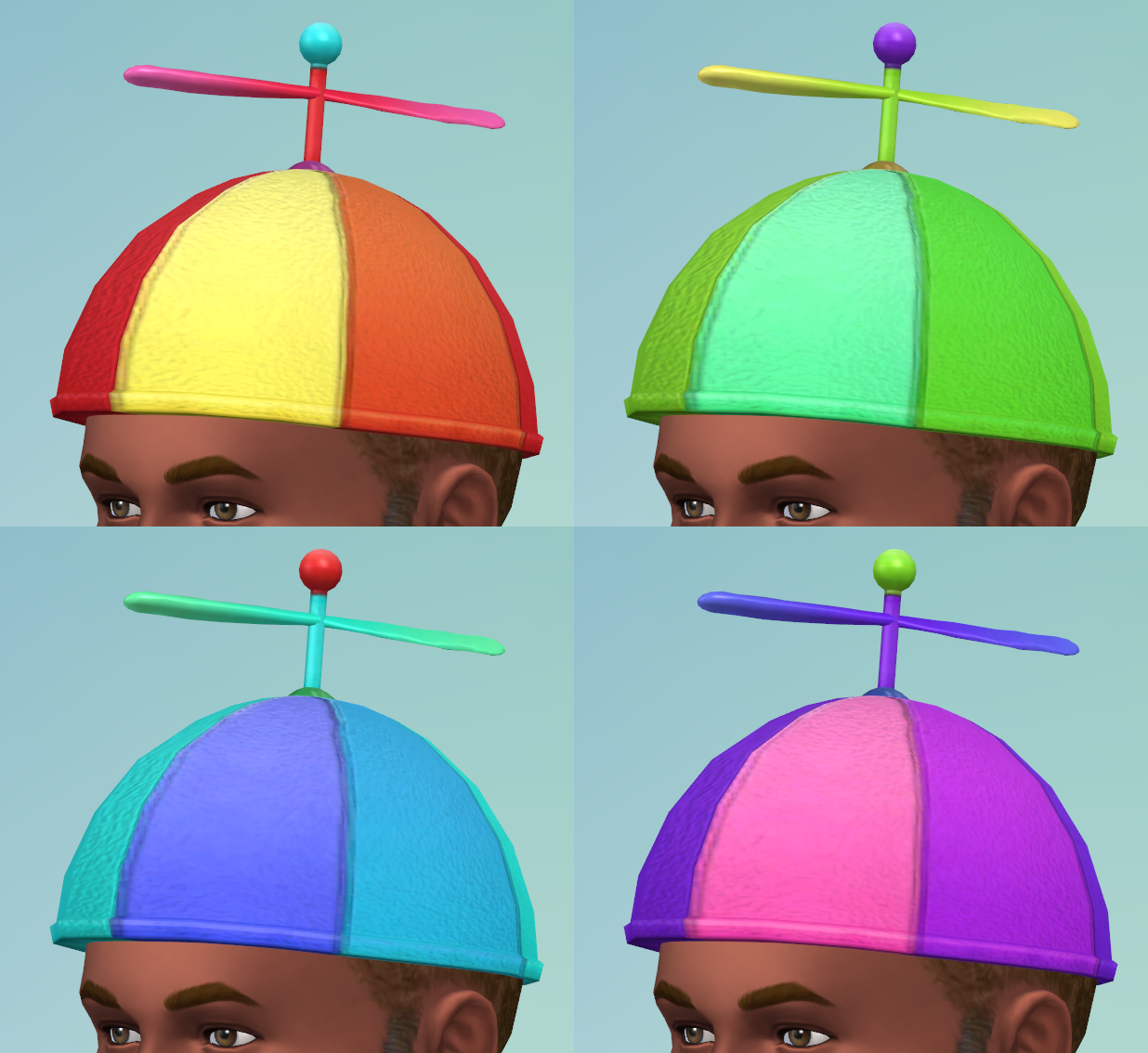 Mod The Sims - TS2 to TS4 - Propellor Hats + Child