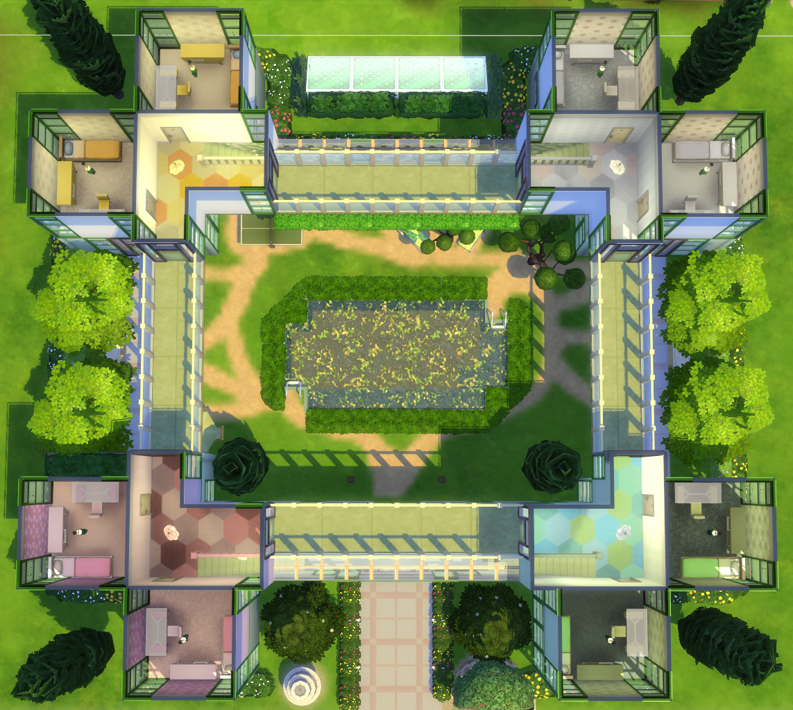Mod The Sims - Greenhaven Hall, No-CC Student Housing for Plantsims