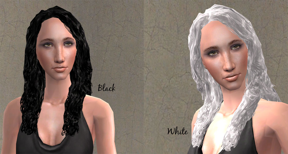 Mod The Sims - Adrasteia Natural Curls Hair Mesh for Females (All Ages!)