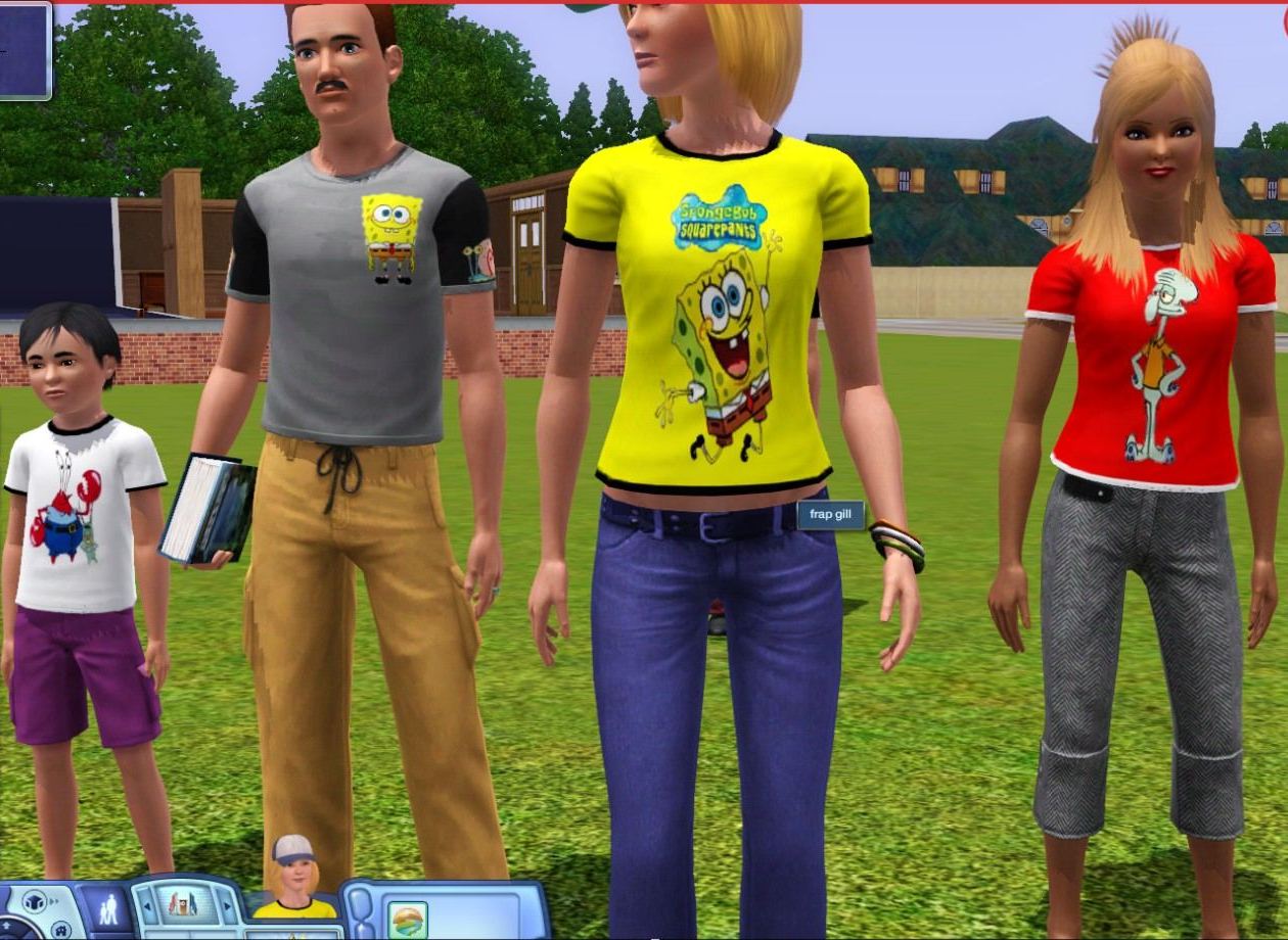 Mod The Sims - 12 SpongeBob Tee Shirts for Female/Male A/YA/T/C