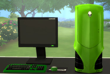 alienware green desktop
