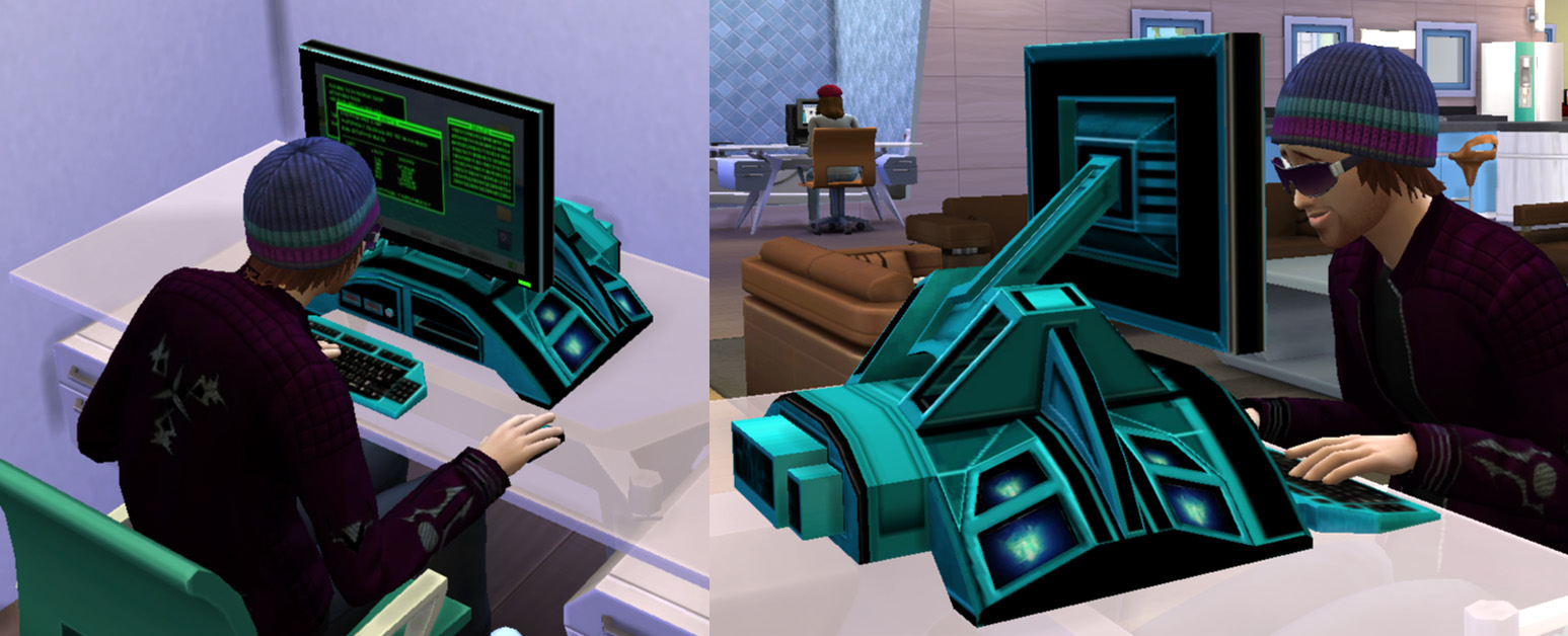 Mod The Sims - Vincent's Computer from Sims Life Stories