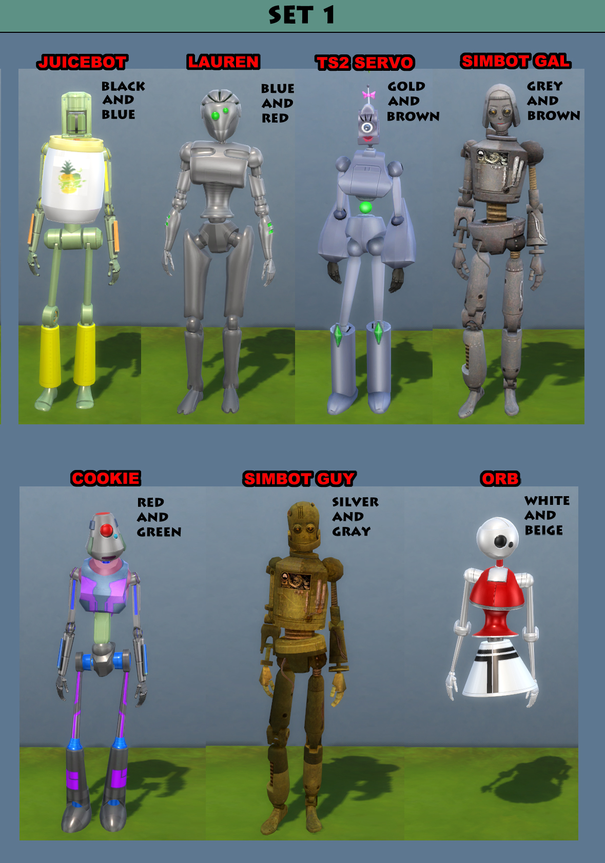 Mod The Sims - Lots More Bots - 21 New Servo Overrides