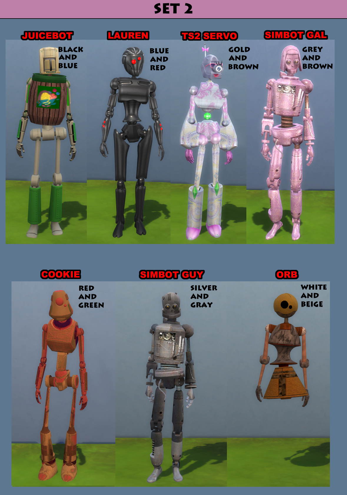 Mod The Sims - Lots More Bots - 21 New Servo Overrides