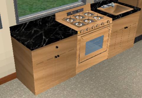 Mod The Sims - Modern Wood Kitchen