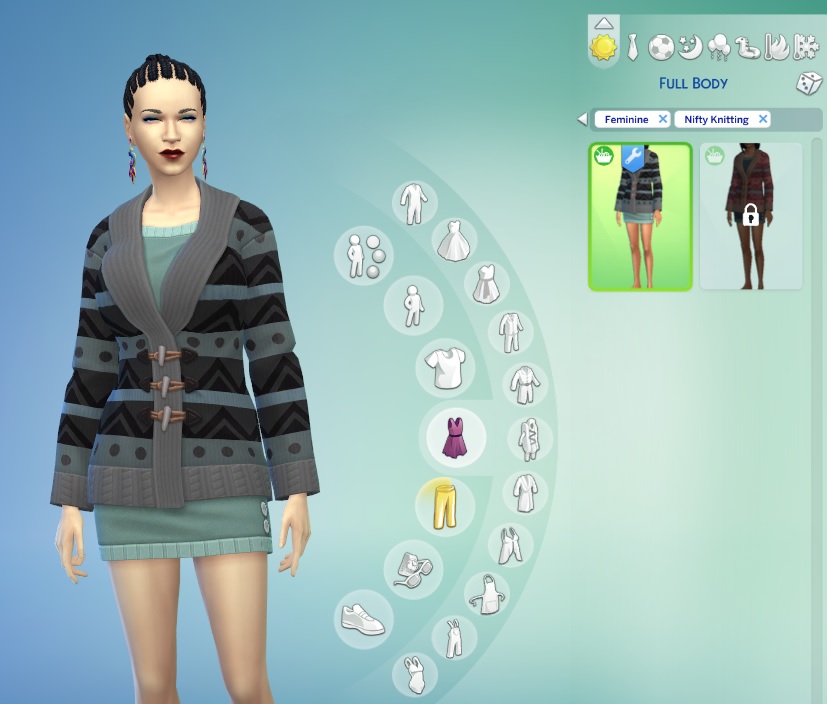 Mod The Sims - Nifty Knitting Clothing Unlocked