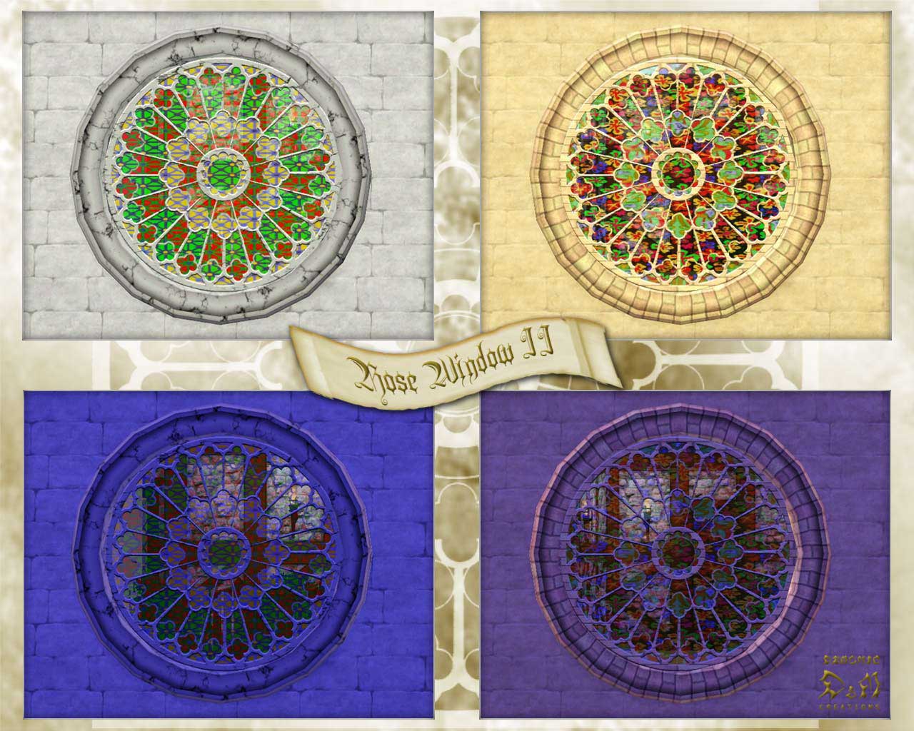 Mod The Sims - 2 Requests (Arch 3x1 - Big Rose Window) and 2 New Windows