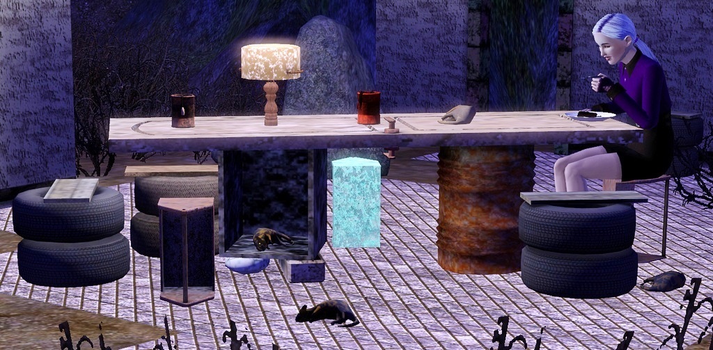 Mod The Sims - Apocalypse Dining Set (August Theme)